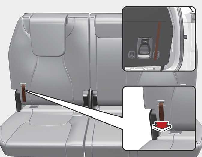 Folding the rear seat (2nd, 3rd row seat)