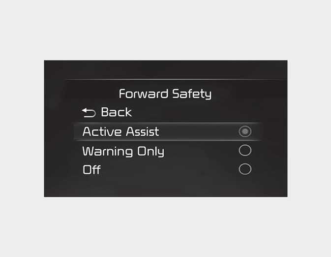 Forward Collision-Avoidance settings