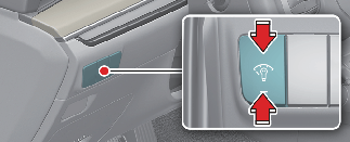 The brightness of the instrument panel illumination is changed by ...